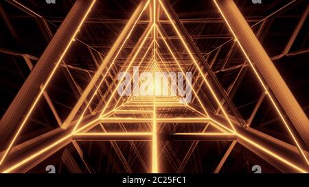 abstract glowing golden triangle wireframe background walpaper 3d ...