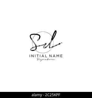 SD Initial letter handwriting and signature logo. A concept handwriting ...