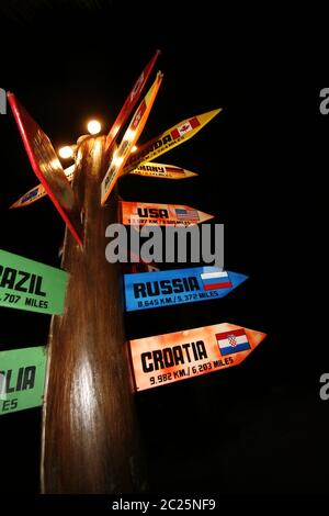 Signboard with directions to everywhere Stock Photo - Alamy
