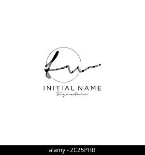 TW Letter Signature Logo Template elegant design logo Sign Symbol ...