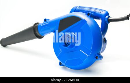 Blue blowers tool on white background Stock Photo - Alamy