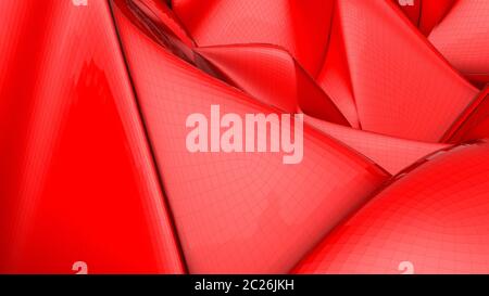 red deformed plane. abstract background. 3d render Stock Photo - Alamy
