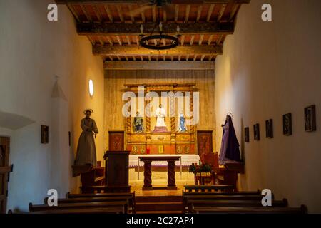 Interior of The Alamo in San Antonio Texas USA. The Alamo was founded ...