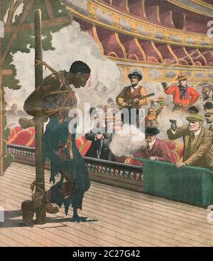 Lynching scene in the United States. 4 blacks hung 1892 United States ...