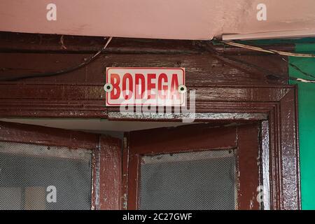 Spanish storage room sign Stock Photo - Alamy