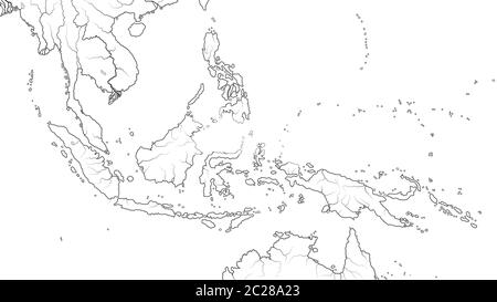 Geographic map of Java, Sumatra, Celebes and Borneo Islands Stock Photo ...