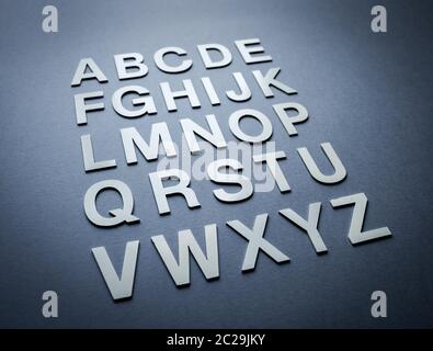 Alphabet made with solid letters. Education background symbol Stock ...