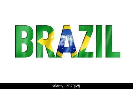 brazilian flag text font. brazil symbol background Stock Photo - Alamy