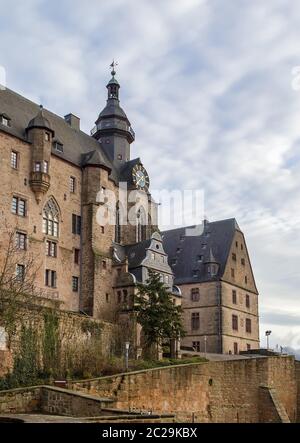 Marburg, Germany, medieval landmark, castle on a hill Stock Photo - Alamy