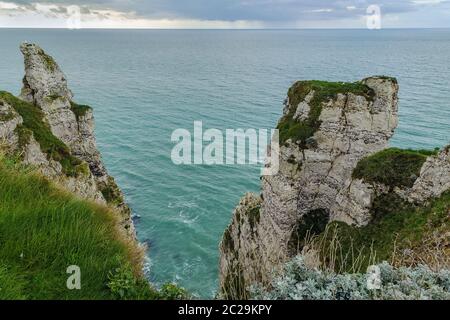 Famous cliffs of Etretat in France, Normandy Stock Photo - Alamy