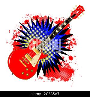 Exploding guitar music Stock Photo - Alamy