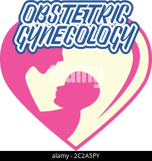 obstetrics gynecology logo for doctor or clinic, vector illustration ...