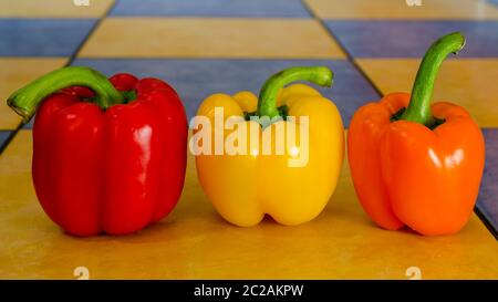 Close-up of assorted bell peppers Stock Photo - Alamy