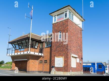 H.M. Coastguard tower at the seafront in Littlehampton, West Sussex ...