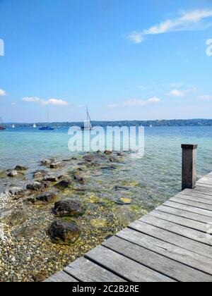 sunny day at the starnberger lake - bavaria Stock Photo - Alamy