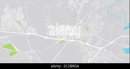 Urban vector city map of emalahleni, South Africa Stock Vector Image ...