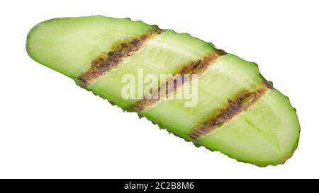 Grilled cucumber or gherkin slice, isolated Stock Photo - Alamy