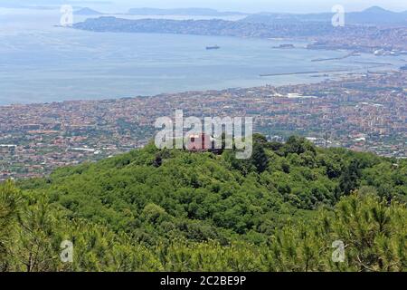 Vesuvius Observatory View From Volcano Stock Photo - Alamy