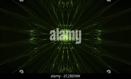 green glowing fantasy triangle wireframe design with reflective ...