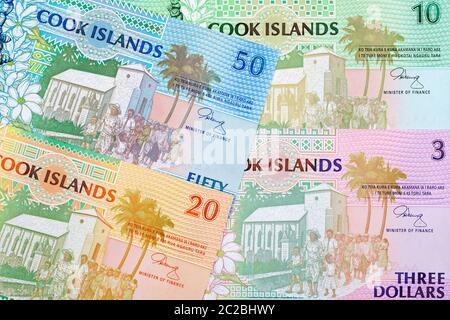 Money from Cook Islands, a business background with dollars Stock Photo ...