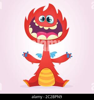 A happy cartoon dragon waving and smiling Stock Vector Image & Art - Alamy