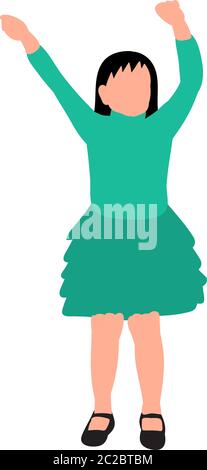 white background, faceless children rejoicing Stock Vector Image & Art ...