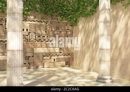 Greek architecture sculpture Stock Photo - Alamy