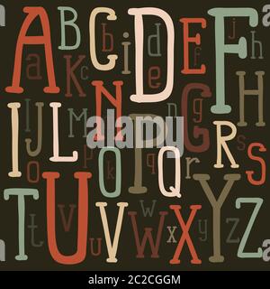 Vector decorative original alphabet letters english font. Eps-10 ...