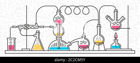 A complex chemical reaction Stock Vector Image & Art - Alamy