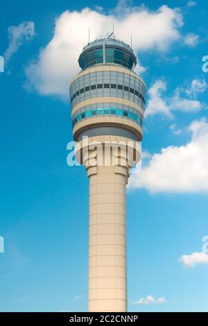 Air traffic control tower of Hartsfield Jackson Atlanta International ...
