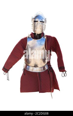 Medieval moorish warrior armour suit. Middle Ages defensive items of ...