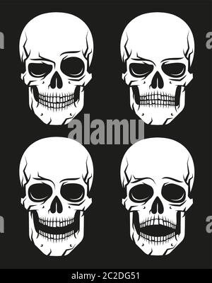 cartoon scary skull Stock Vector Image & Art - Alamy