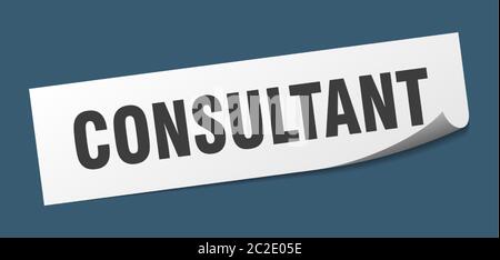 consultant sticker. square isolated peeler sign. label Stock Vector ...