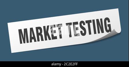 market testing sticker. market testing square isolated sign. market ...