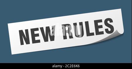 new rules sticker. new rules square isolated sign. new rules label ...