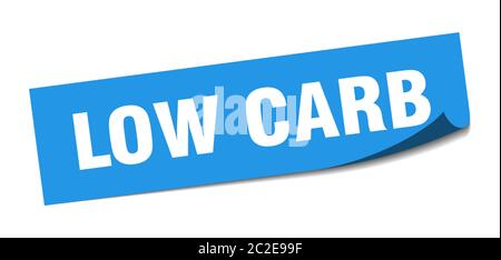 low carb sticker. low carb square isolated sign. low carb label Stock ...
