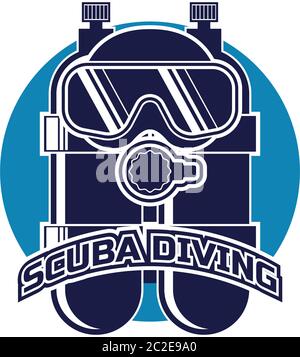 scuba diving logo for your business or sport school, vector ...