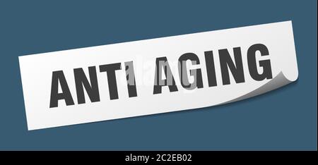 anti aging sticker. square isolated peeler sign. label Stock Vector ...