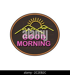 Good Morning Neon Sign Stock Photo - Alamy