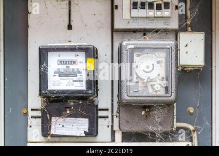 Old electrical system Power contactor ID 5 DDR Stock Photo - Alamy