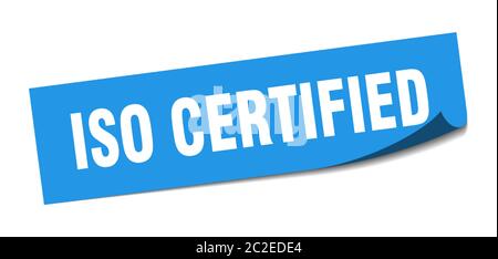 iso certified sticker. iso certified square isolated sign. iso ...