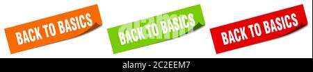 back to basics sticker. back to basics square isolated sign. back to ...
