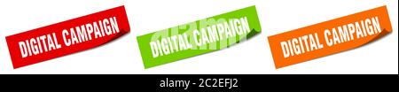 digital campaign sticker. digital campaign square isolated sign ...