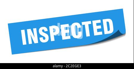 inspected sticker. inspected square isolated sign. inspected label ...