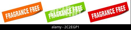 fragrance free sticker. fragrance free square isolated sign. fragrance ...