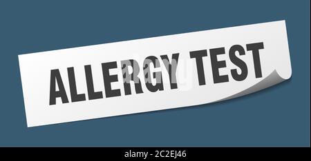 allergy test sticker. square isolated peeler sign. label Stock Vector ...