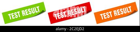 test result sticker. square isolated peeler sign. label Stock Vector ...