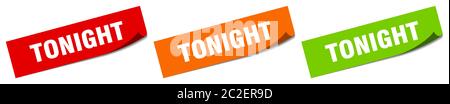 tonight sticker. square isolated peeler sign. label Stock Vector Image ...