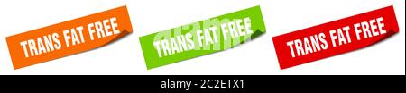 trans fat free sticker. trans fat free square isolated sign. trans fat ...