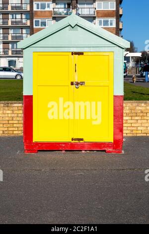 Colorful wooden hut Brighton, England, close-up Stock Photo - Alamy
